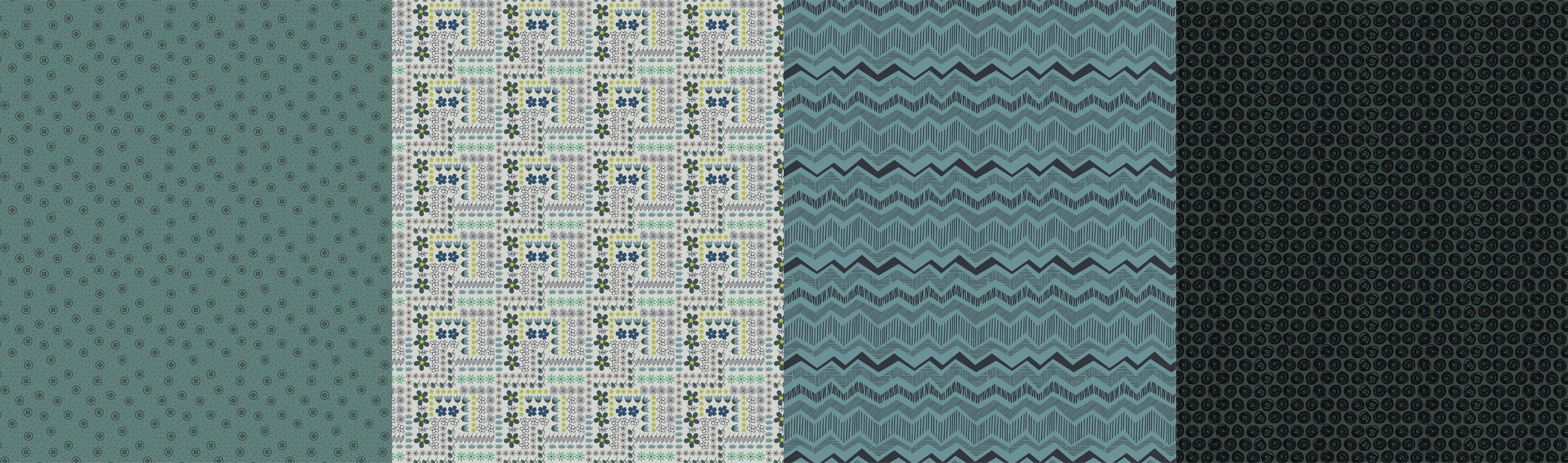 Jen Kingwell, Greenstone 18228-11 Lollies Serenity Cotton Fabric ...